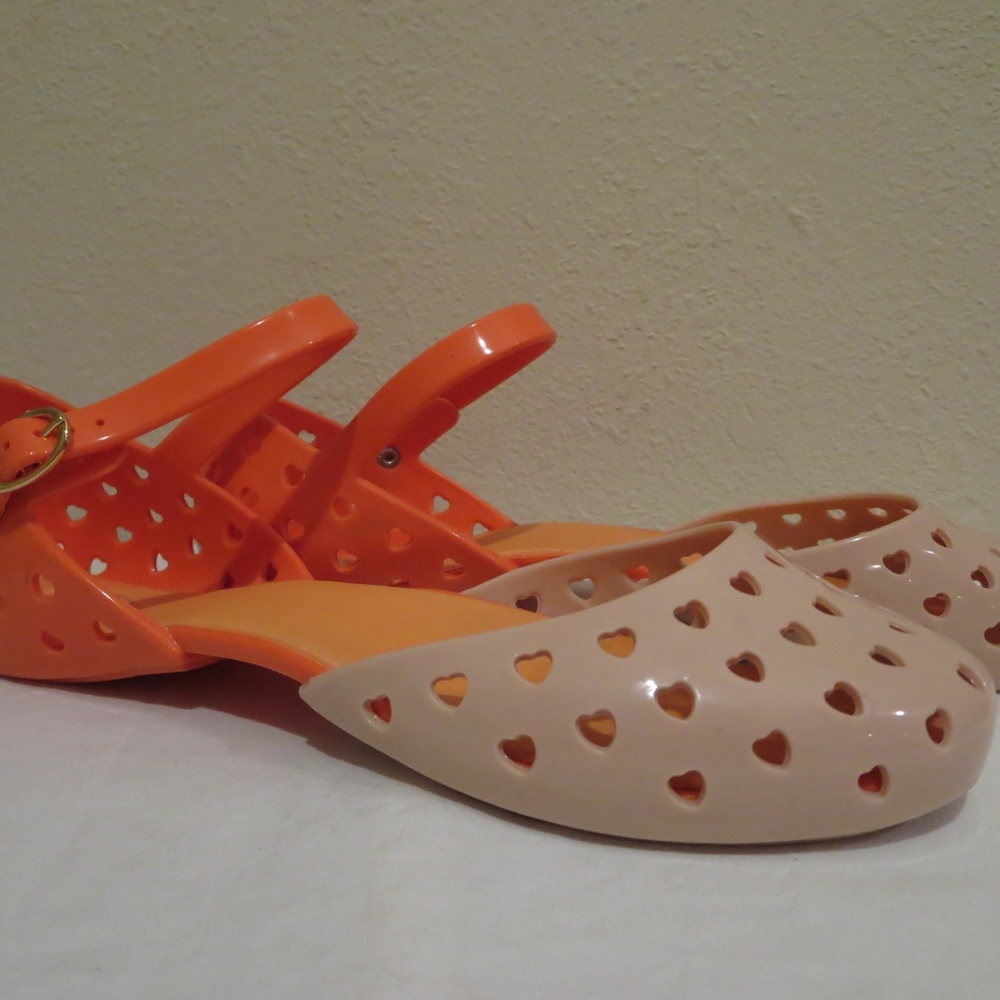 Melissa Shoes Milkshake Jelly Heart Cutout Sandals - Gem